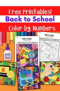 Back to School Color by Numbers - Thrive at Home