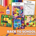 Back to School Color by Numbers - Thrive at Home