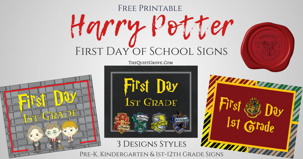 First Day of School Signs - Thrive at Home