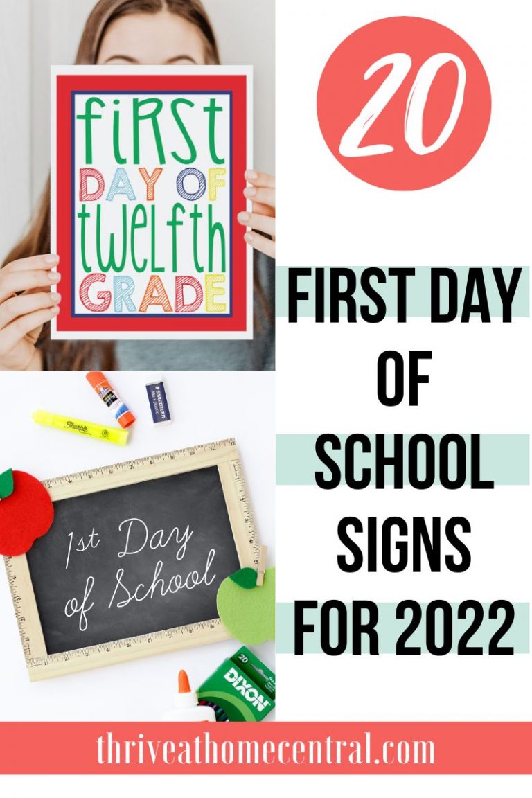 First Day of School Signs - Thrive @ Home