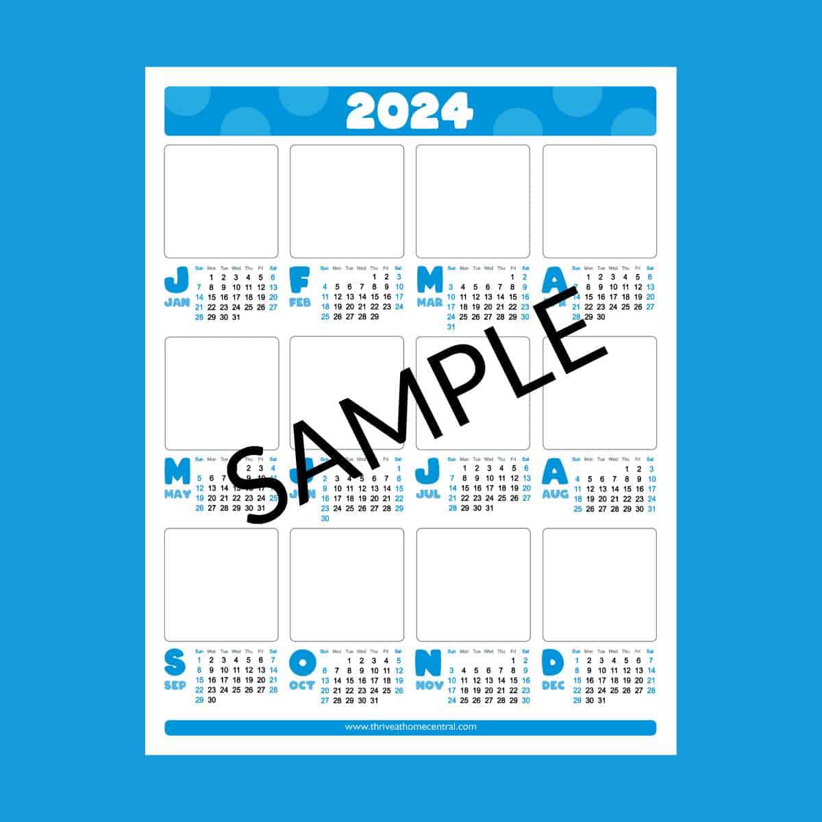 Introducing Our Free One Page Yearly Calendar for 2025 - Thrive at Home