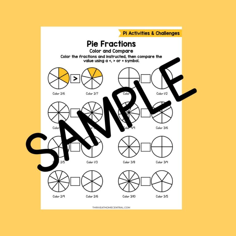 Fun Free Printable Pi Day Worksheets for Kids - Thrive at Home