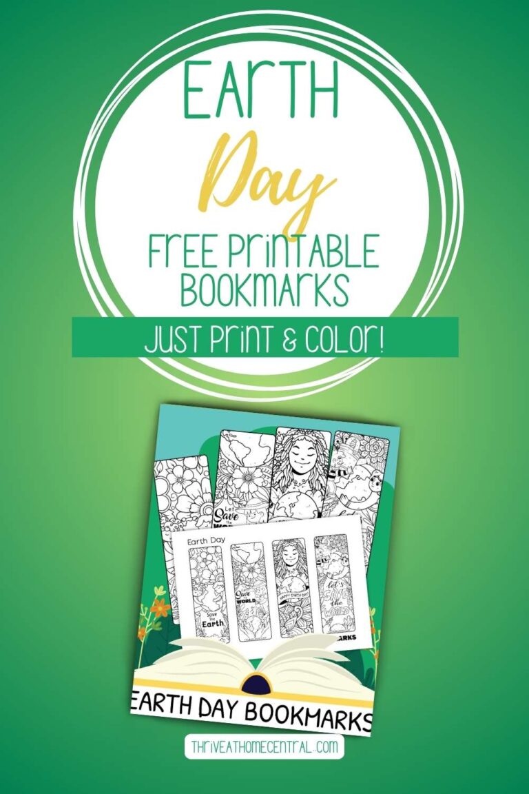 Free Printable Earth Day Bookmarks - Thrive at Home