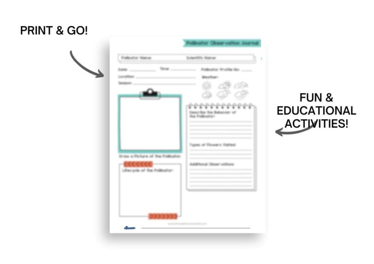 Learn About Pollinators Printables Activity Pack