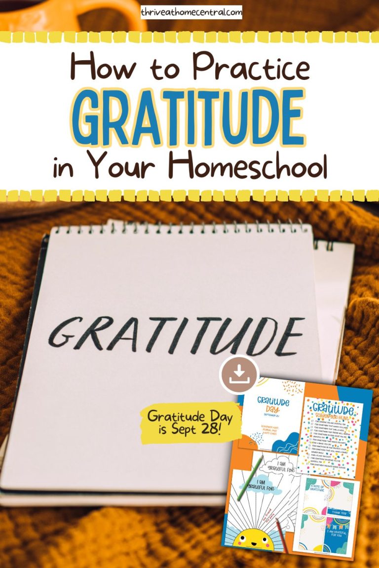 How to Practice Gratitude in Your Homeschool - Thrive at Home